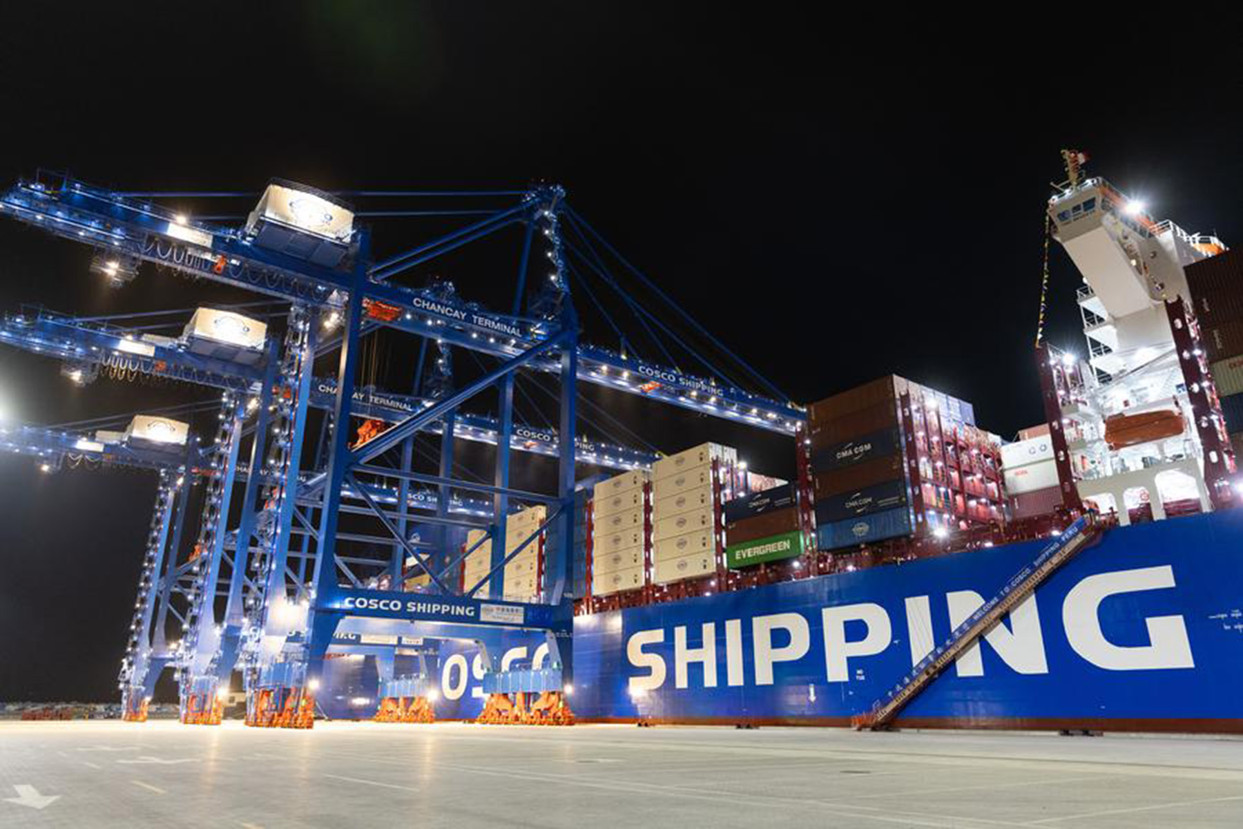 Navio da COSCO Shipping inaugura rota marítima entre Porto de Chancay ...